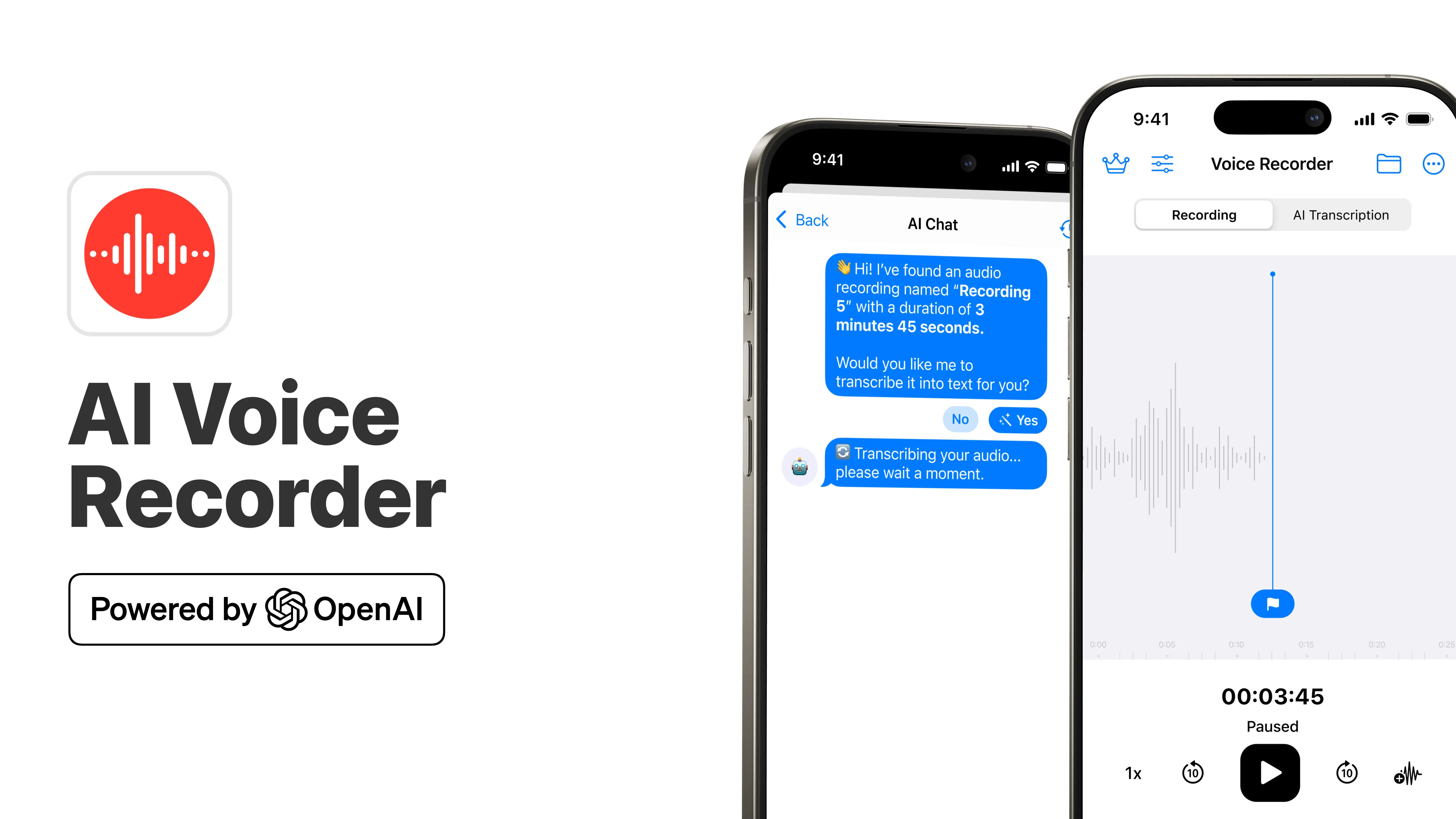 AI-Powered Voice Recorder – Accurate Transcription & Audio Capture